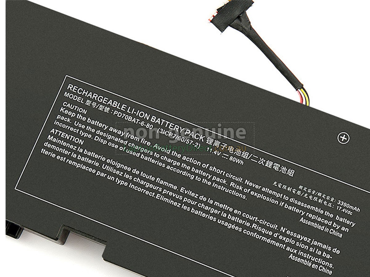 Clevo GAMING GURU RAIN RTX3060 (PD70PNP) replacement battery - Laptop ...